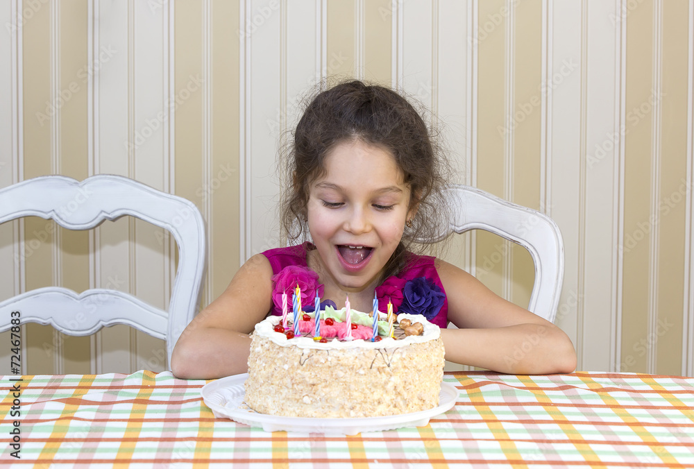 kids have fun eating birthday cake Stock Photo | Adobe Stock