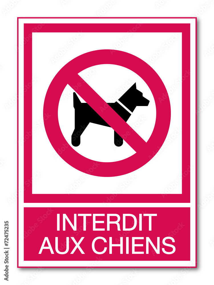 Vecteur Stock Panneau interdit aux chiens. | Adobe Stock