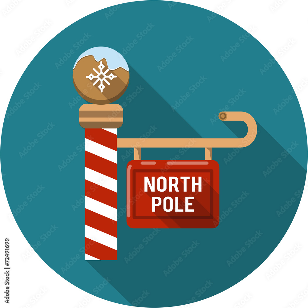 North Pole Sign Vector