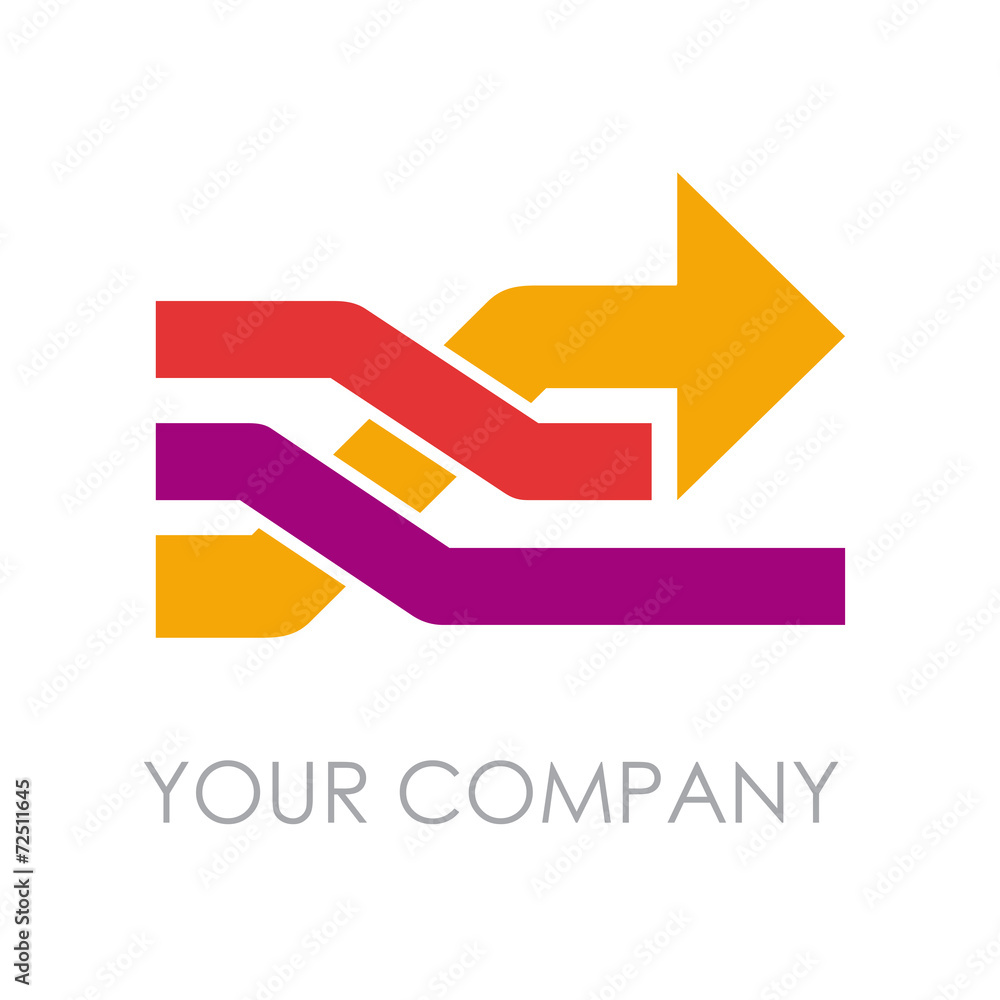 Vector logo arrow. Concept passing to the future Stock Vector | Adobe Stock