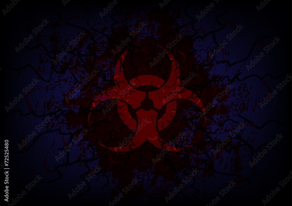 Biohazard Symbol Wallpaper Blue