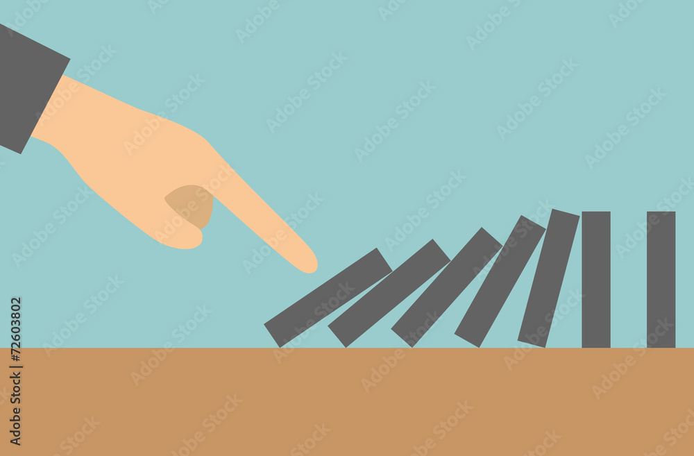 Domino effect Stock Vector | Adobe Stock