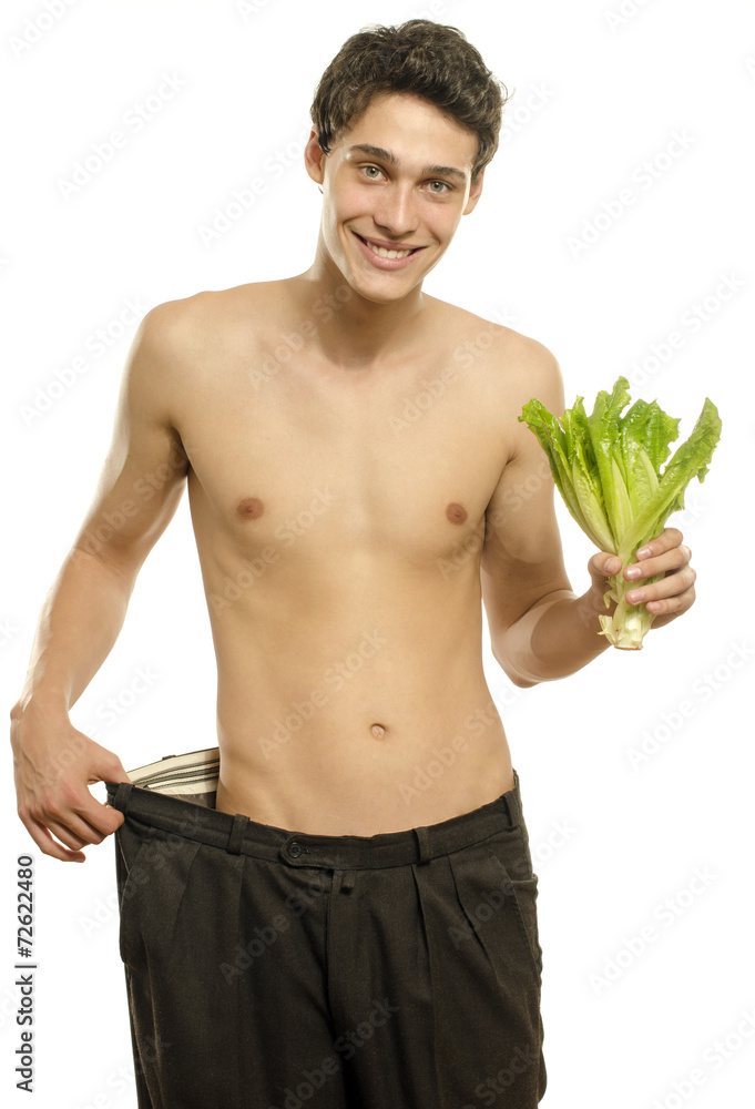 Before and after, fat or slim, anorexic look, slim body Stock Photo ...