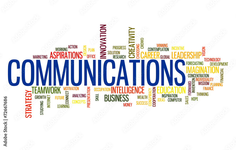 Communication business word cloud Stock Vector | Adobe Stock