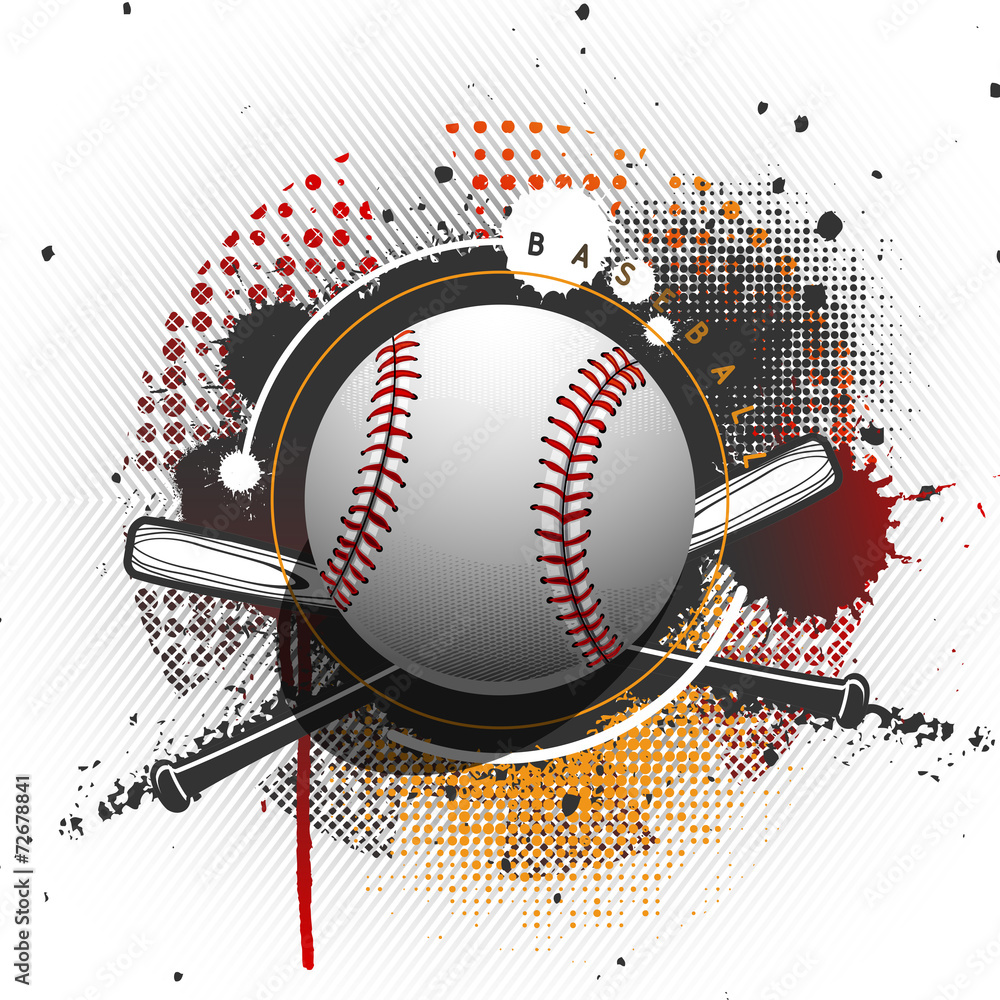 Grunge baseball background Stock Vector | Adobe Stock