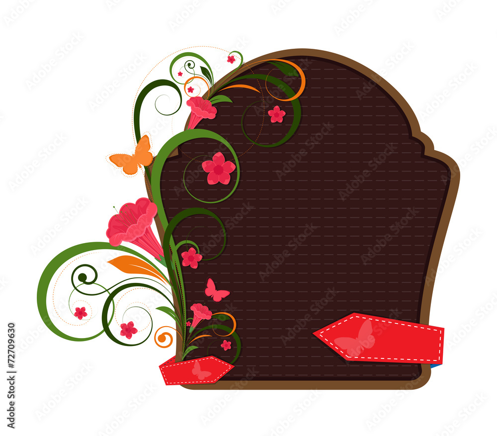 Abstract Flourish Frame Design Stock Vector | Adobe Stock