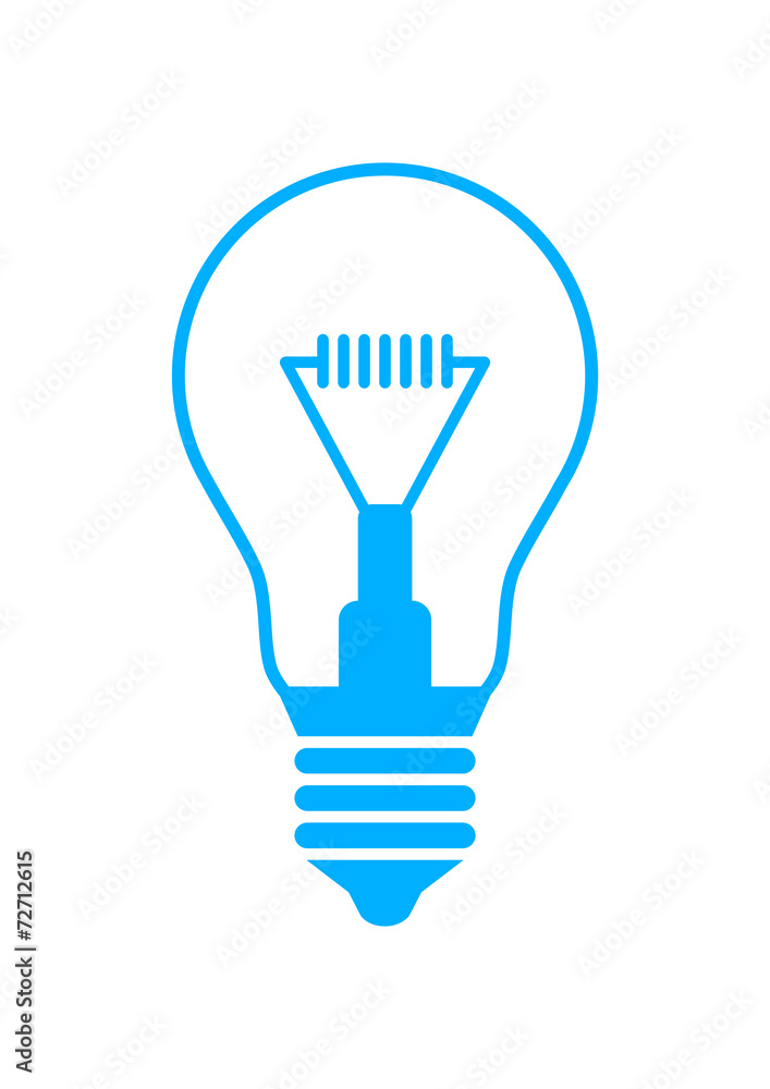 Blue Light Bulb Icon