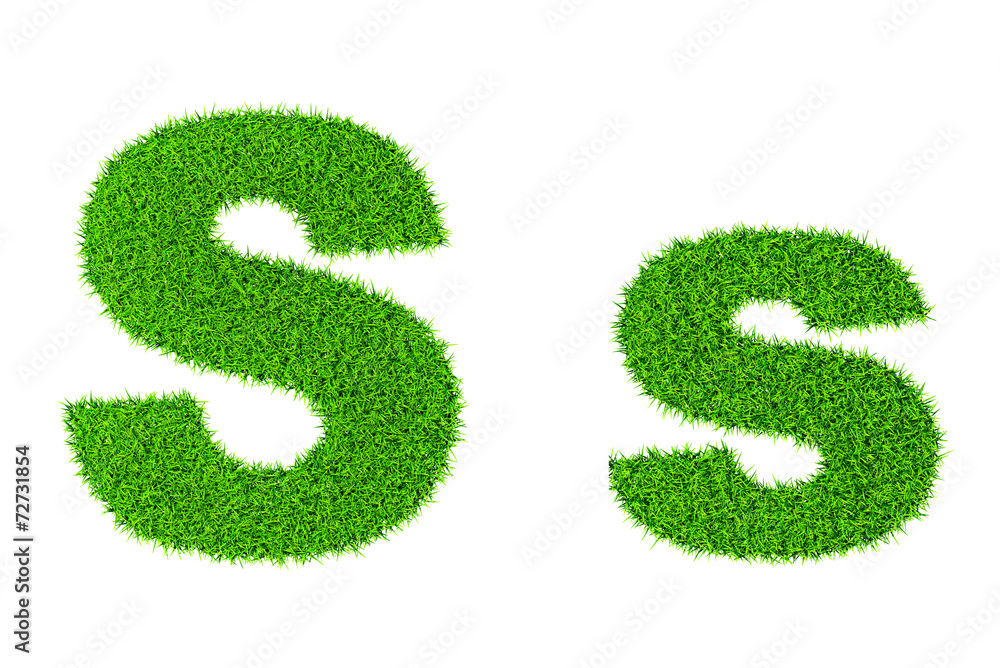 Grass letter S Stock Illustration | Adobe Stock