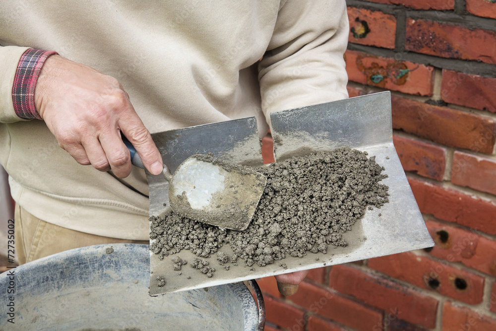 Mortar for jointing exposed brickwork Stock Photo | Adobe Stock