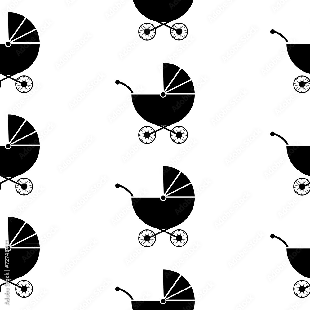 Pram symbol seamless pattern Stock Vector | Adobe Stock