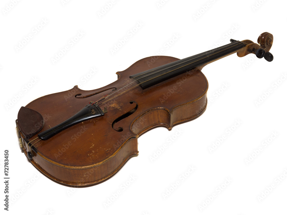 alte antike geige mit bogen Stock Photo | Adobe Stock