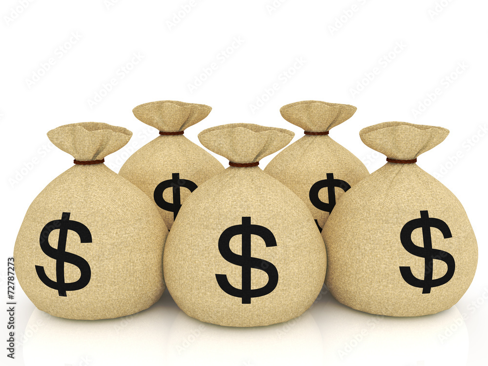 Dollar bag Stock Illustration | Adobe Stock