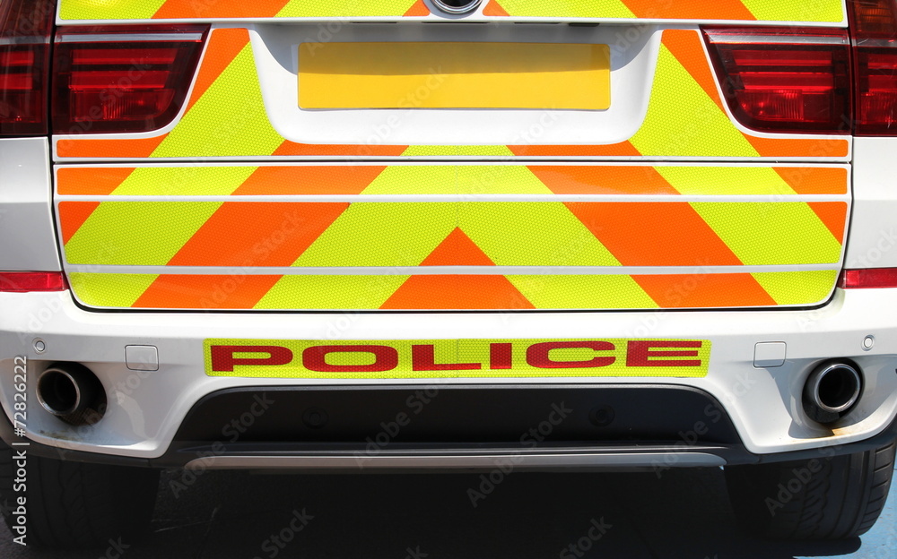 London Police Car (rear view close-up) Stock Photo | Adobe Stock