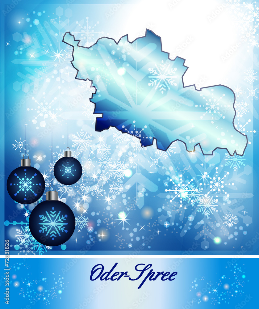 Karte von Oder-Spree Stock Vector | Adobe Stock