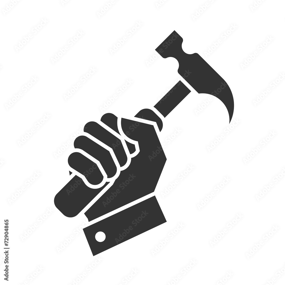 hand hammer icon Stock Vector | Adobe Stock
