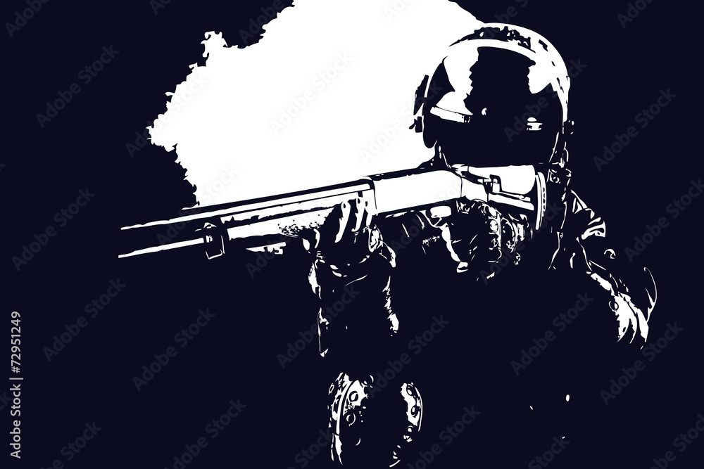 Vector illustration of spec ops soldier Stock Vector | Adobe Stock