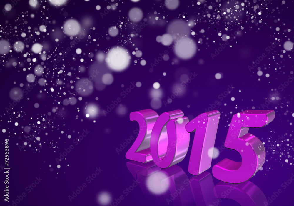 Number 2015 in 3D on violet background | Uwalls.co.uk