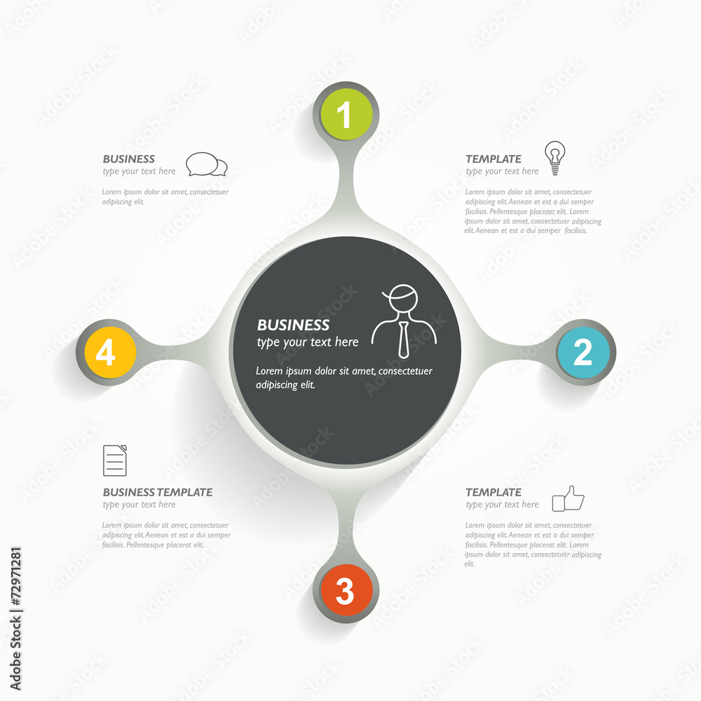 Circle network diagram. Infographic chart. Vector banner. Stock Vector ...