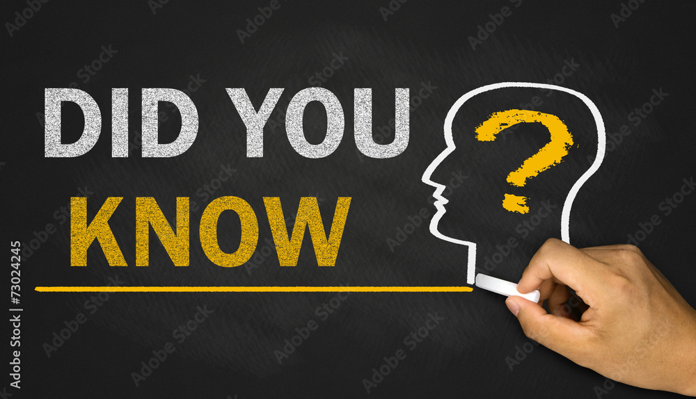 did you know? Stock Photo | Adobe Stock
