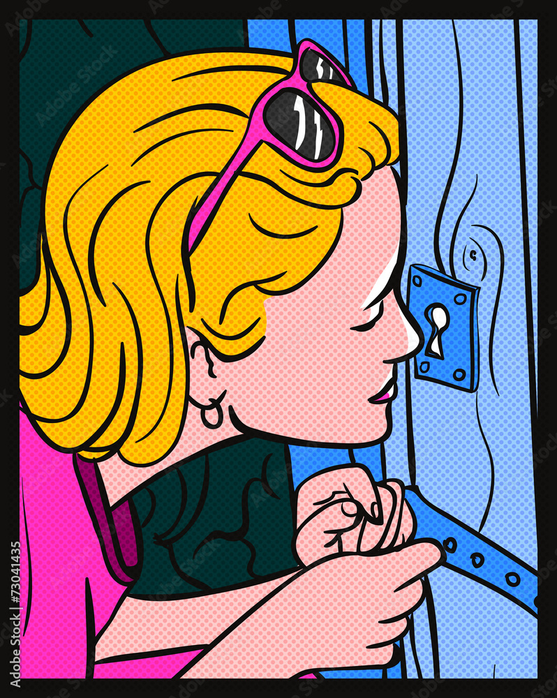 Girl Spies Stock Vector | Adobe Stock