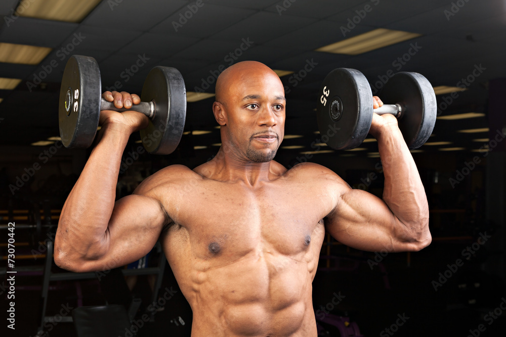 Muscle Fitness Dumbell Exercise Stock Photo | Adobe Stock