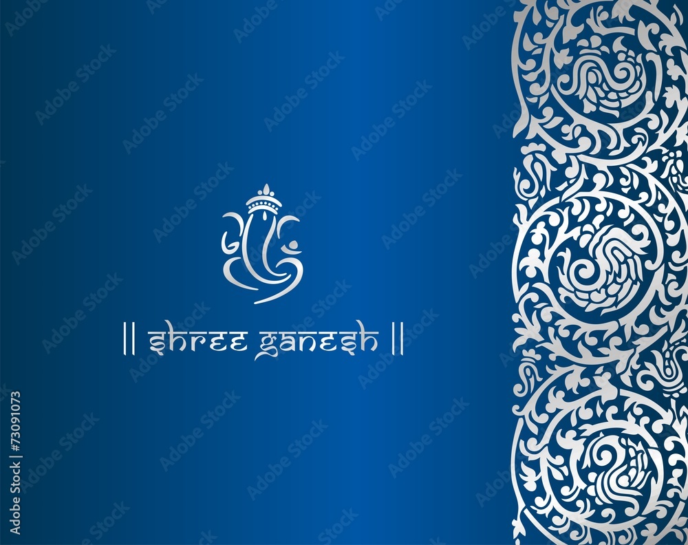 Ganesha, wedding card, royal Rajasthan, India Stock Vector | Adobe Stock