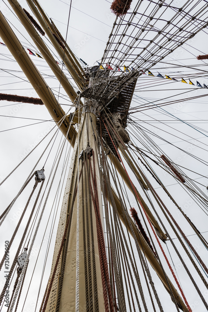 Mast and rigging of a Tall Ship sailing vessel Stock Photo | Adobe Stock