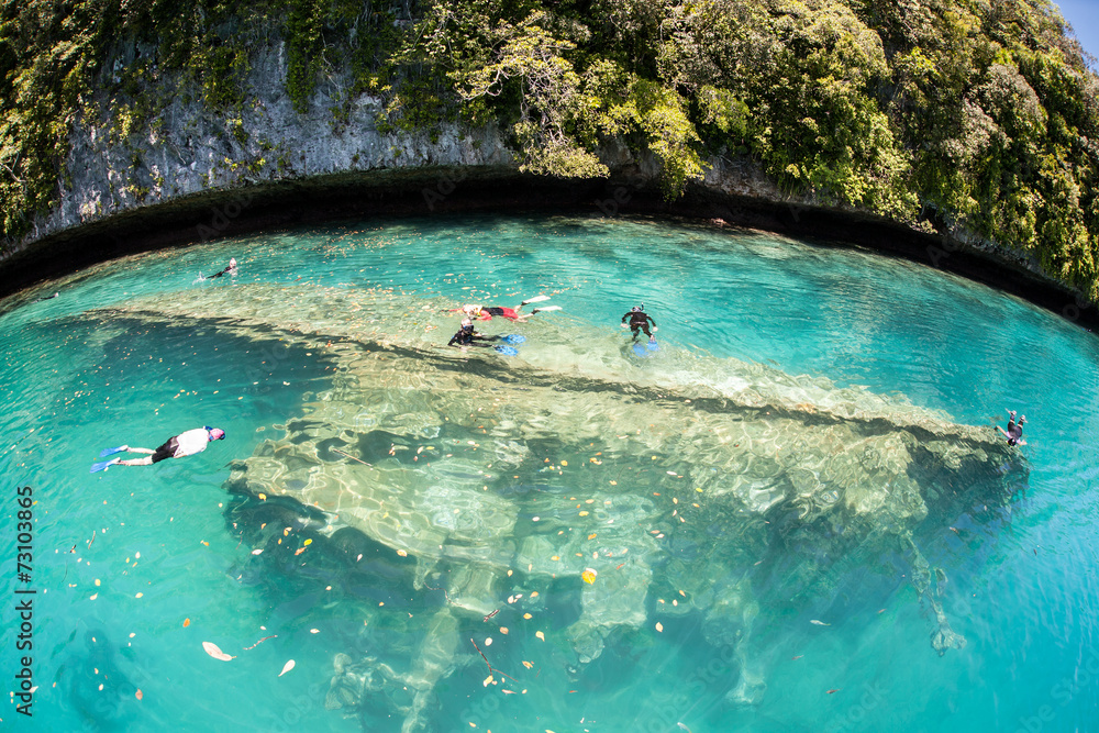 Shipwreck in Shallow Lagoon Stock Photo | Adobe Stock
