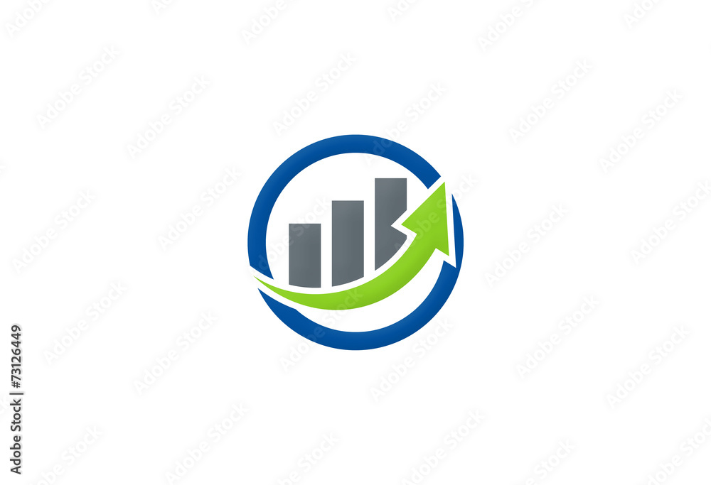 arrow graph growth logo Stock Vector | Adobe Stock