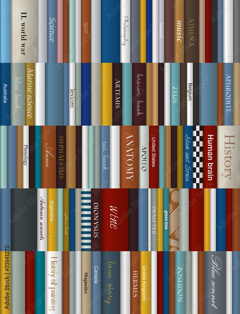 Books background. Realistic vector illustration. Stock Vector | Adobe Stock