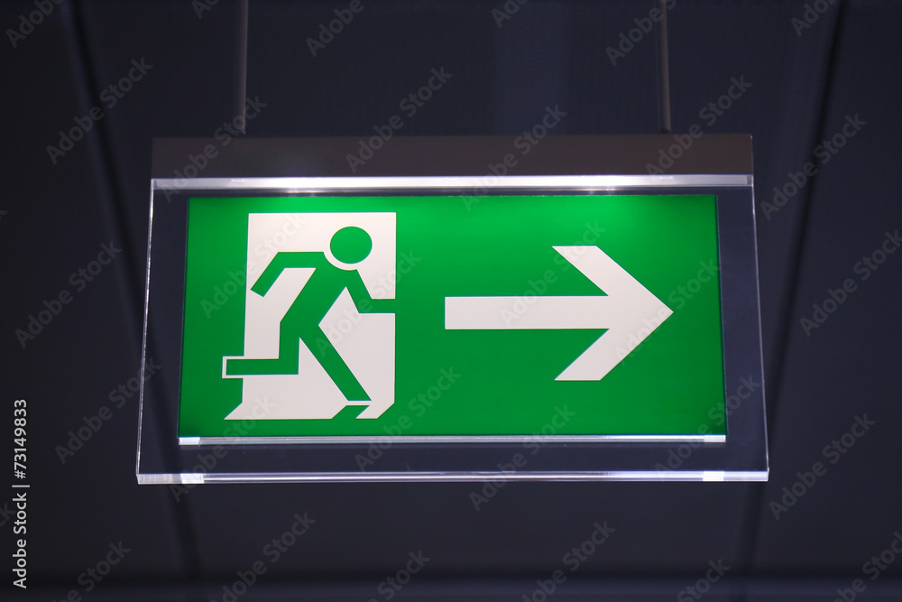 Emergency exit - Stock Image Stock Photo | Adobe Stock