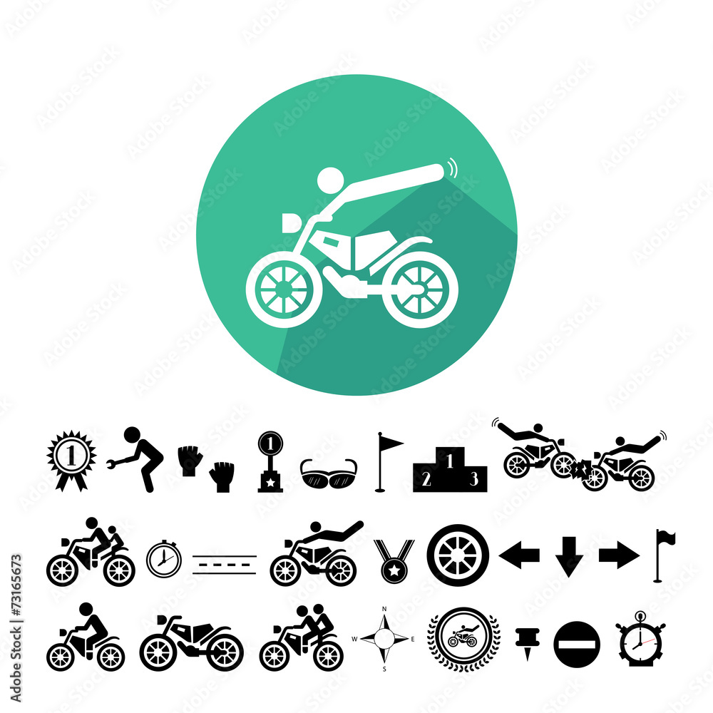 Motorcycle symbol Stock Vector | Adobe Stock