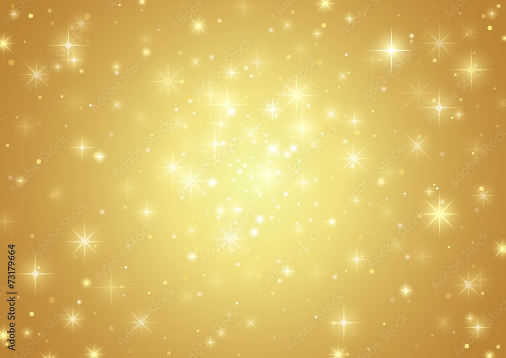 Gold Background With Stars - Holiday Pattern Stock Vector | Adobe Stock
