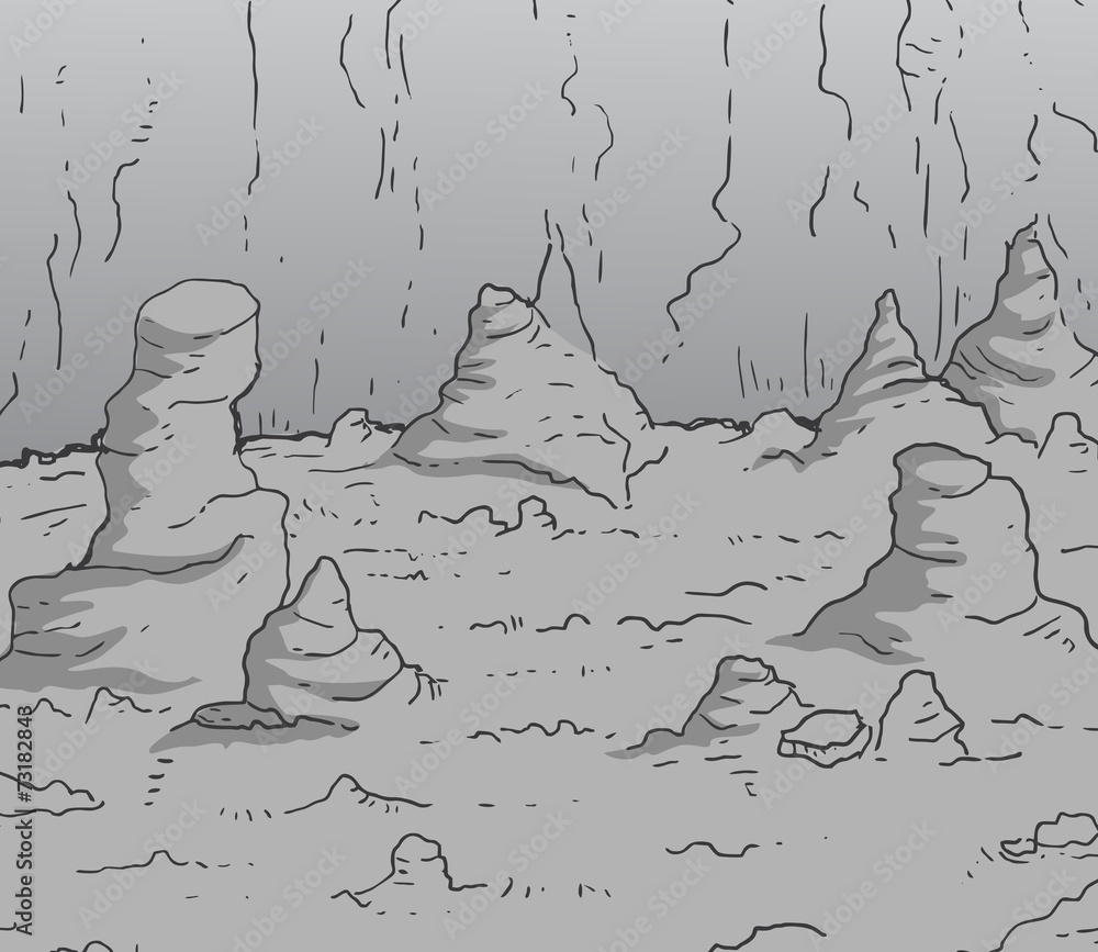 Rock ruins vector draw Stock Vector | Adobe Stock