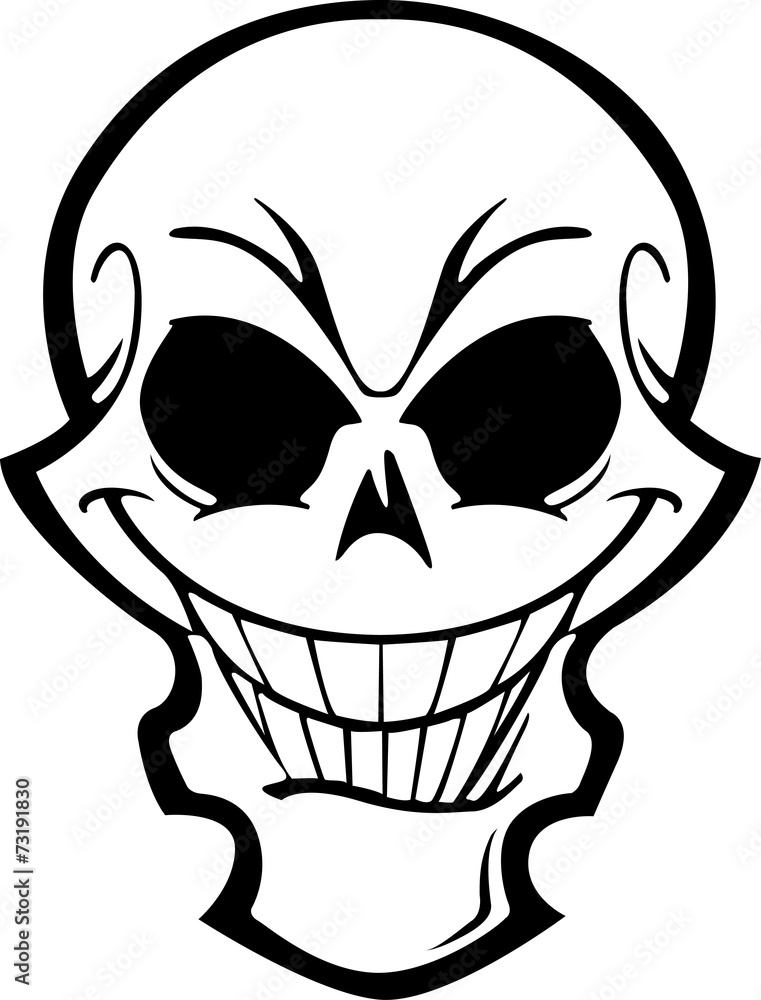 laughing skull Stock Vector | Adobe Stock