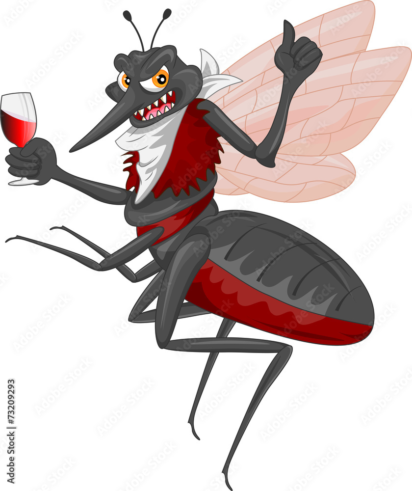 Mosquito cartoon Stock Vector | Adobe Stock
