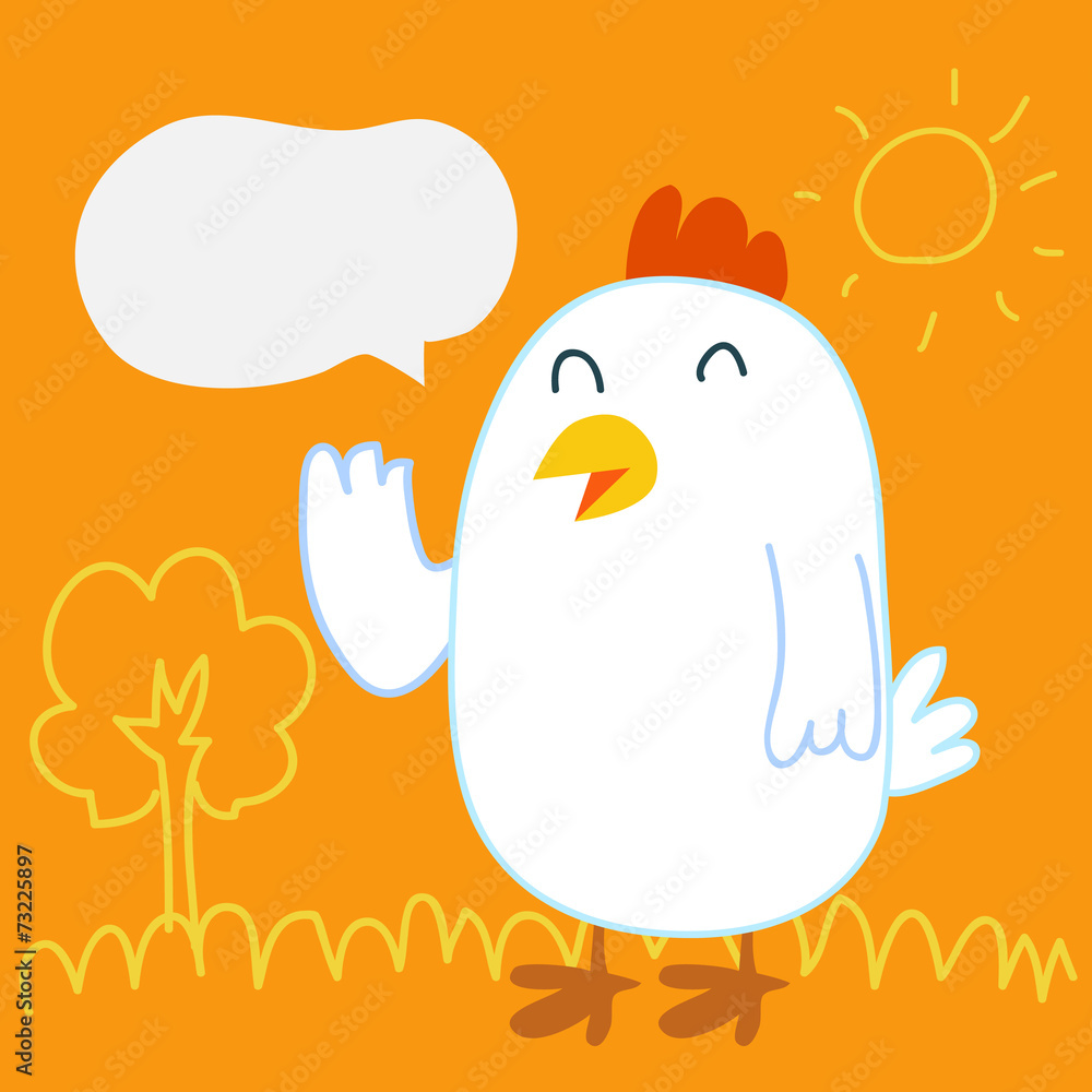 Chicken Talk Stock Vector | Adobe Stock
