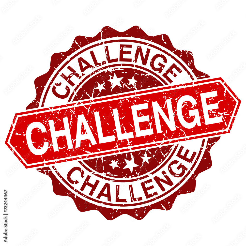 Challenge red vintage stamp isolated on white background Stock Vector ...