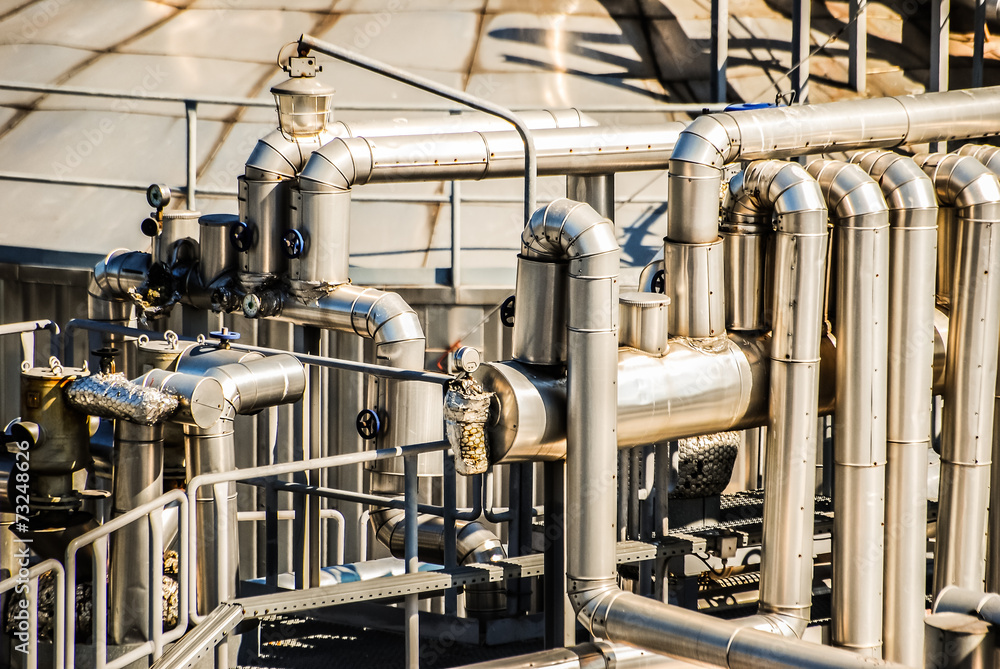 Shiny pipes Stock Photo | Adobe Stock