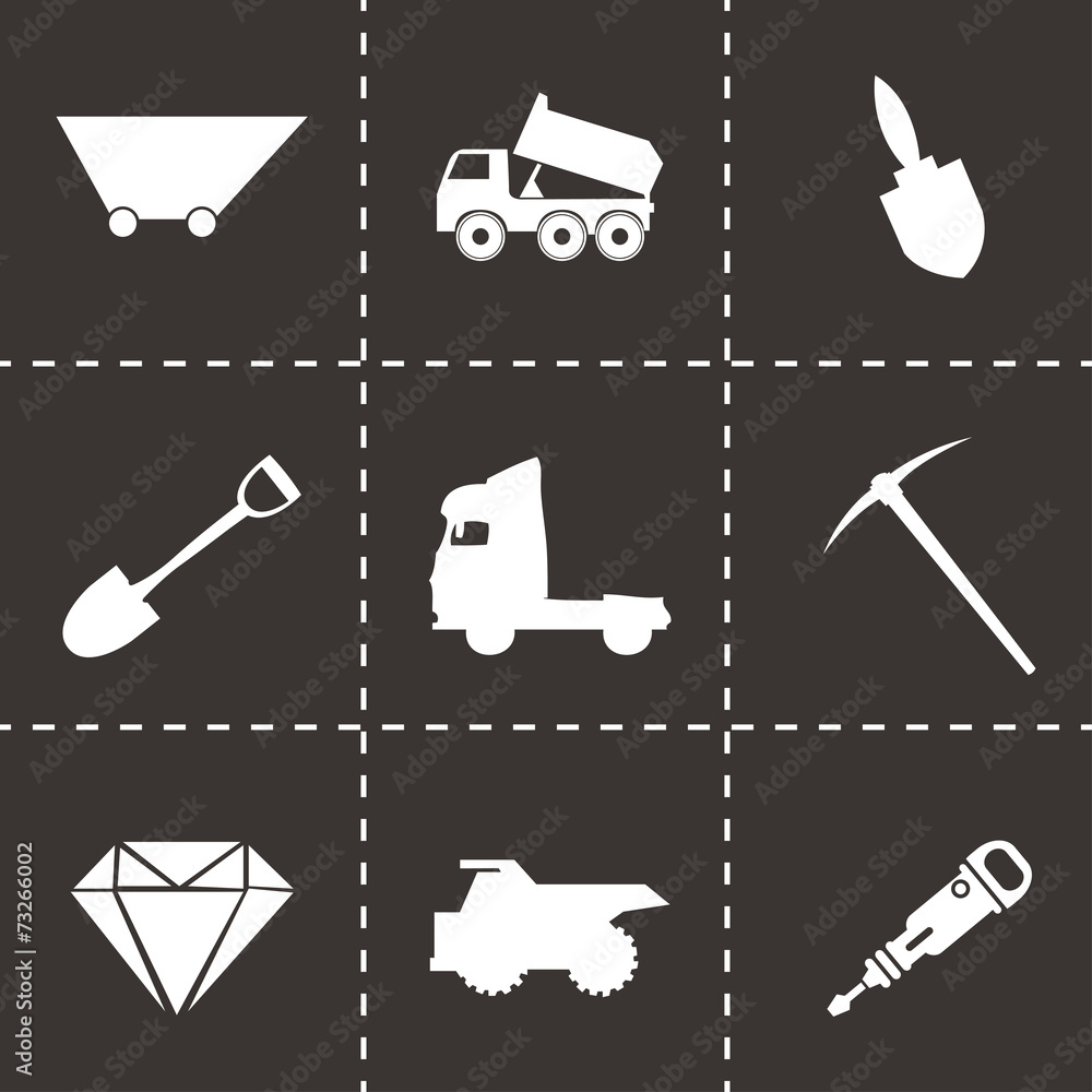 Vector black mining icons set Stock Vector | Adobe Stock Vector black mining icons set Stock Vector | Adobe Stock