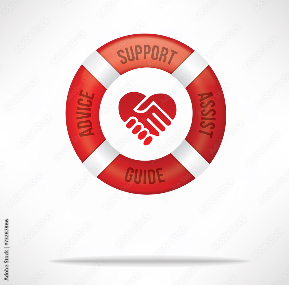 Customer Service Care Support with Heart Love Stock Illustration ...