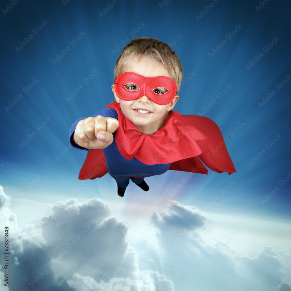 Superhero Kid Flying