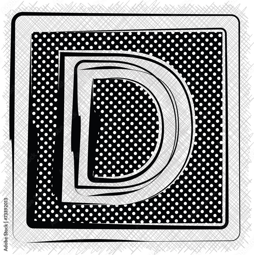 Polka Dot Font LETTER D Stock Vector | Adobe Stock