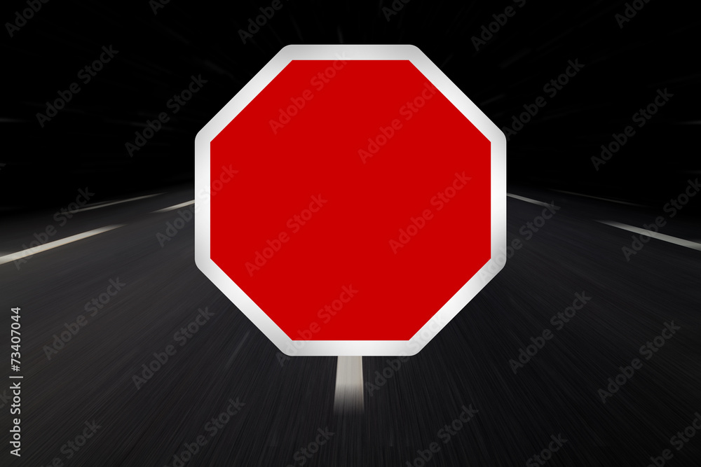 stopschild blanko Stock-Foto | Adobe Stock