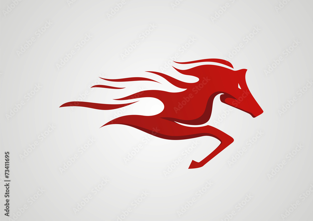 Horse logo abstract vector Stock Vector | Adobe Stock