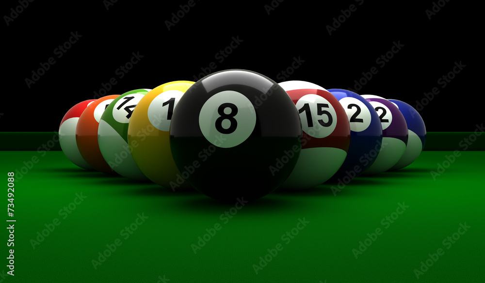 Billiard Balls Stock Illustration | Adobe Stock