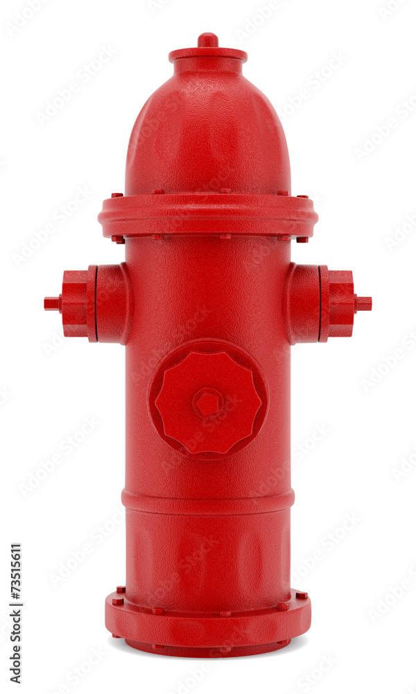red hydrant isolated on white background Stock Photo | Adobe Stock