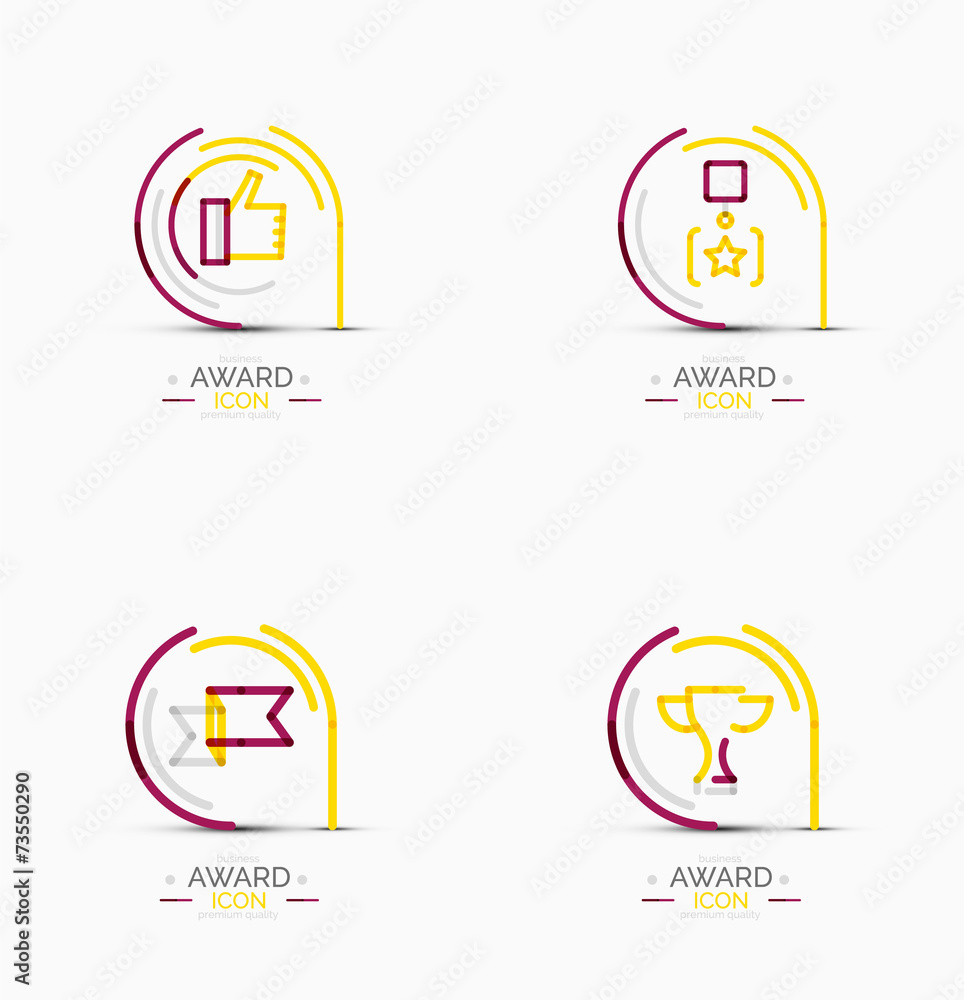 Award icon set, Logo collection Stock Vector | Adobe Stock