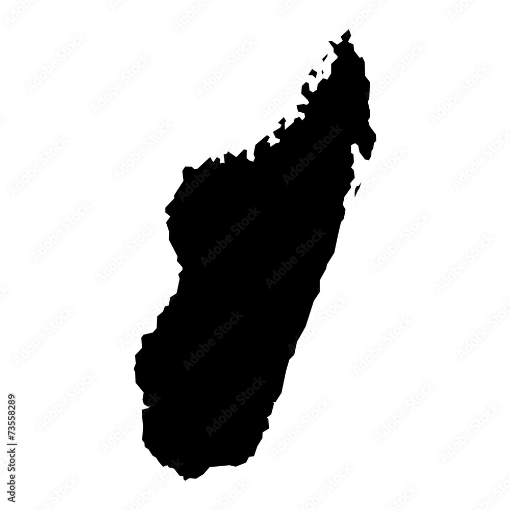 vector map of map of Madagascar Stock Vector | Adobe Stock