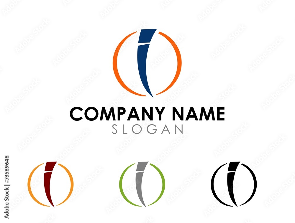 Curve Letter I Stock Vector | Adobe Stock